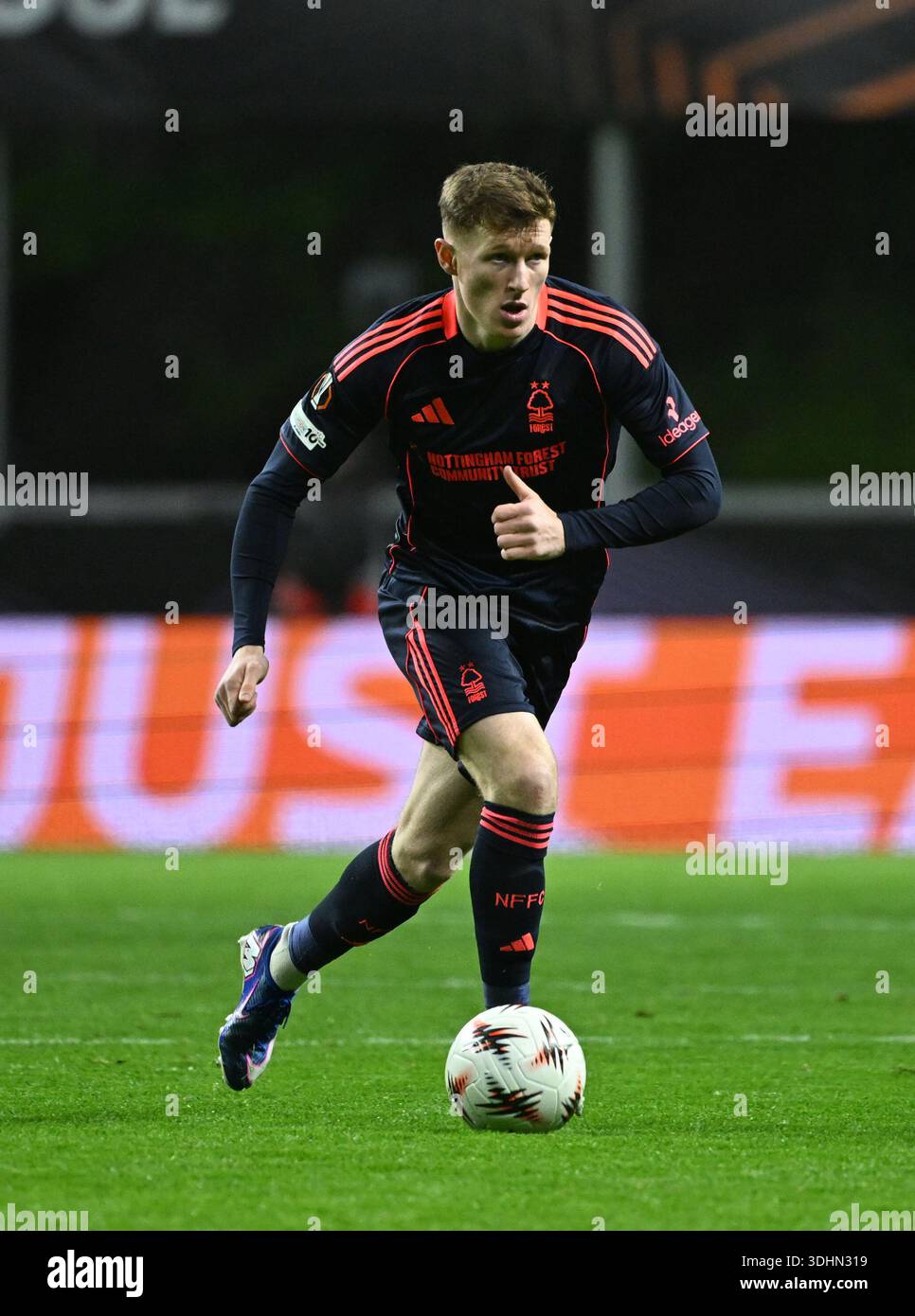 Nottingham Forest's Elliot Anderson during the UEFA Europa League match ...