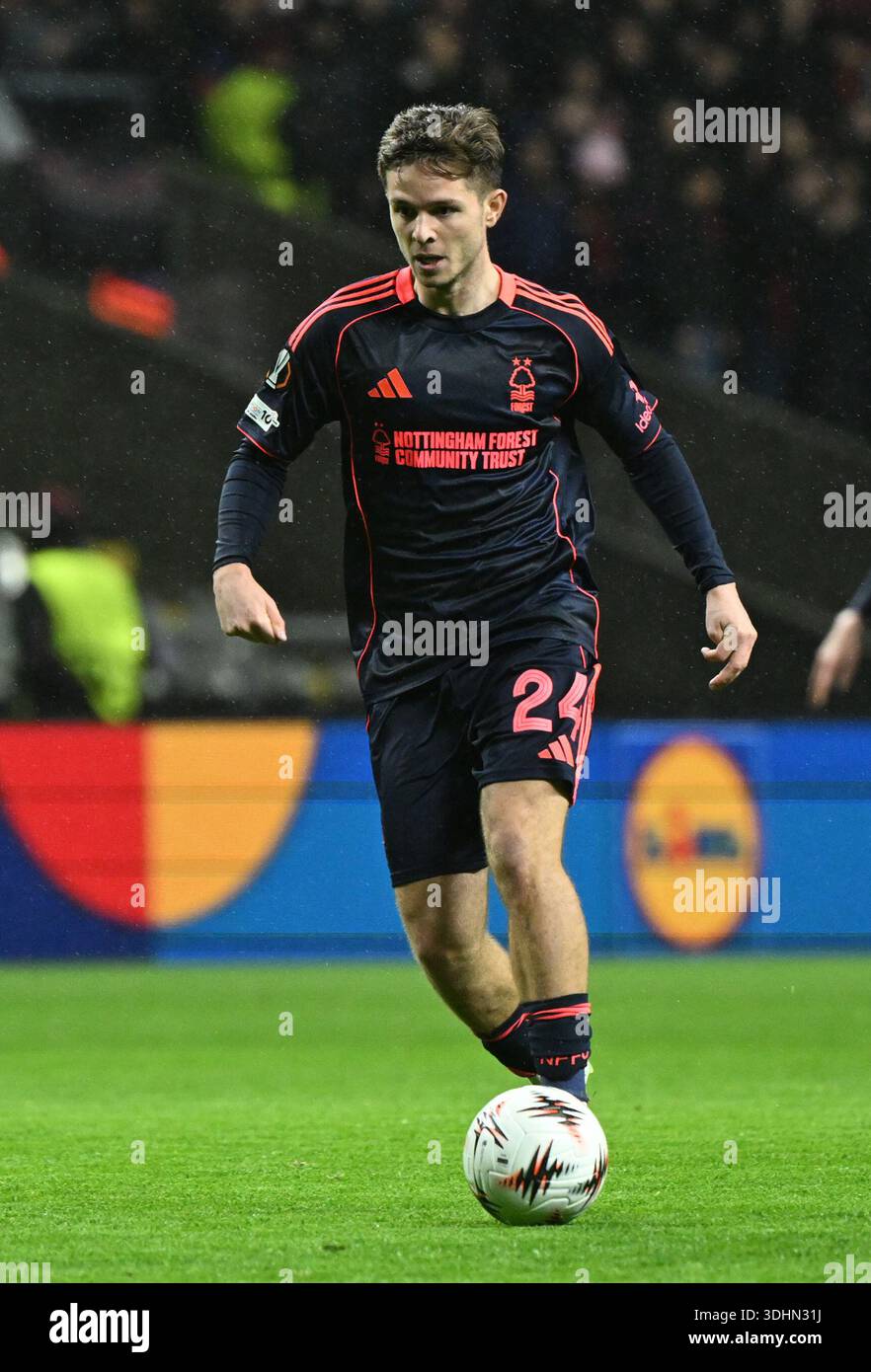 Nottingham Forest's James McAtee during the UEFA Europa League match at ...