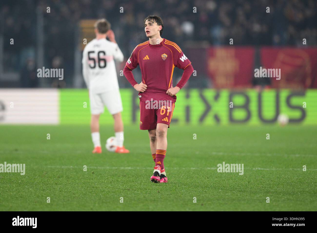 Olimpico Stadium, Rome, Italy - Niccolo Pisilli of AS Roma celebrates ...