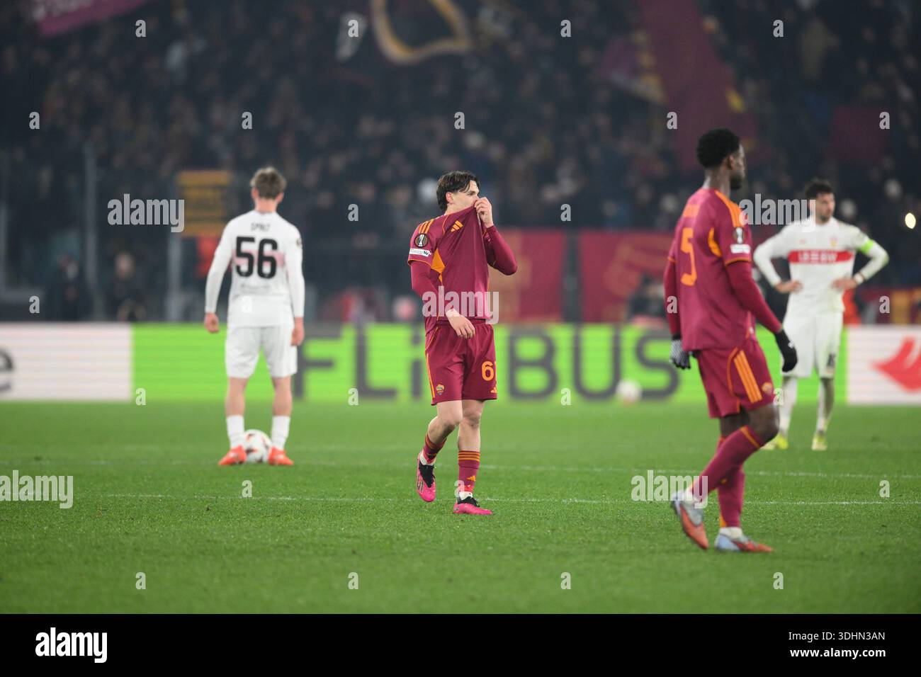 Olimpico Stadium, Rome, Italy - Niccolo Pisilli of AS Roma celebrates ...