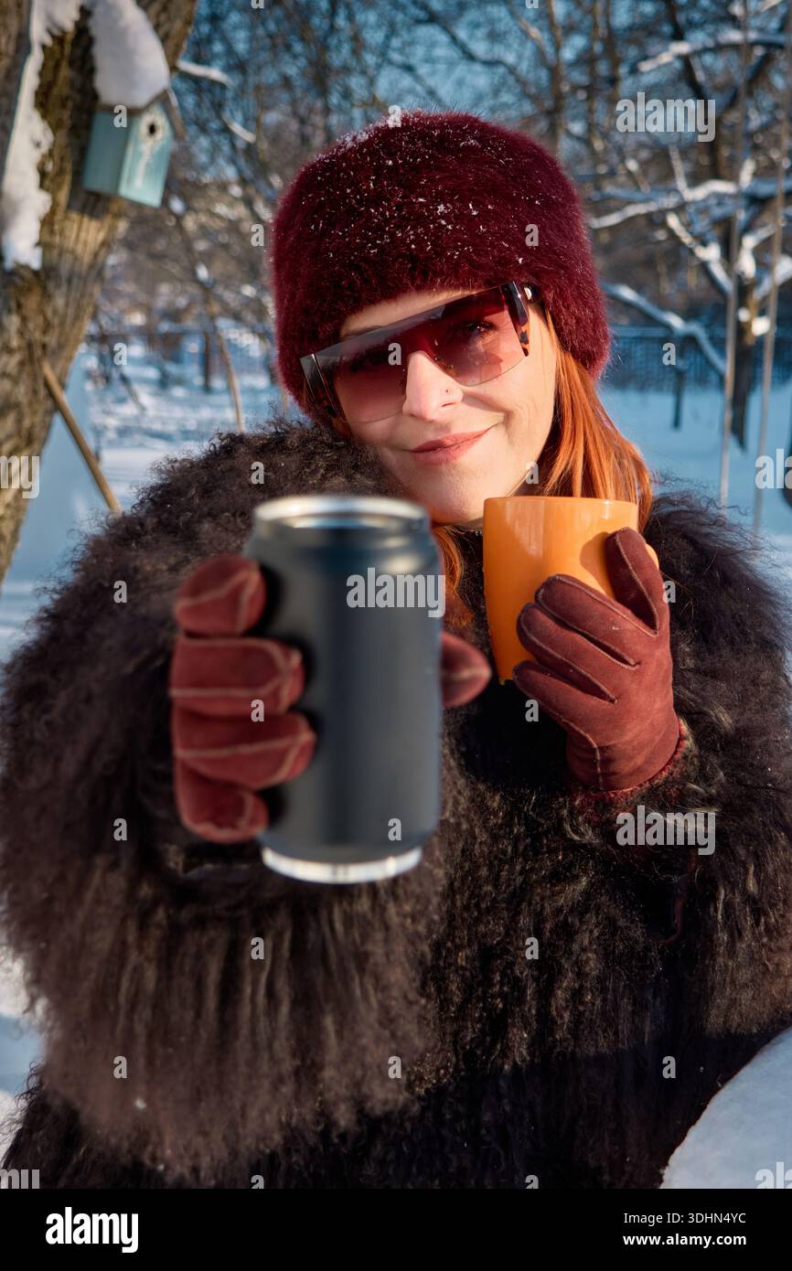 Red haired happy woman embraces hi-res stock photography and images - Alamy