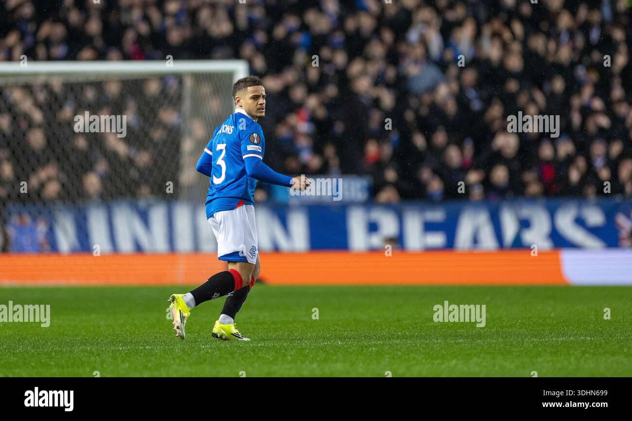 22nd January 2026; Ibrox Stadium, Glasgow, Scotland; UEFA Europa League ...