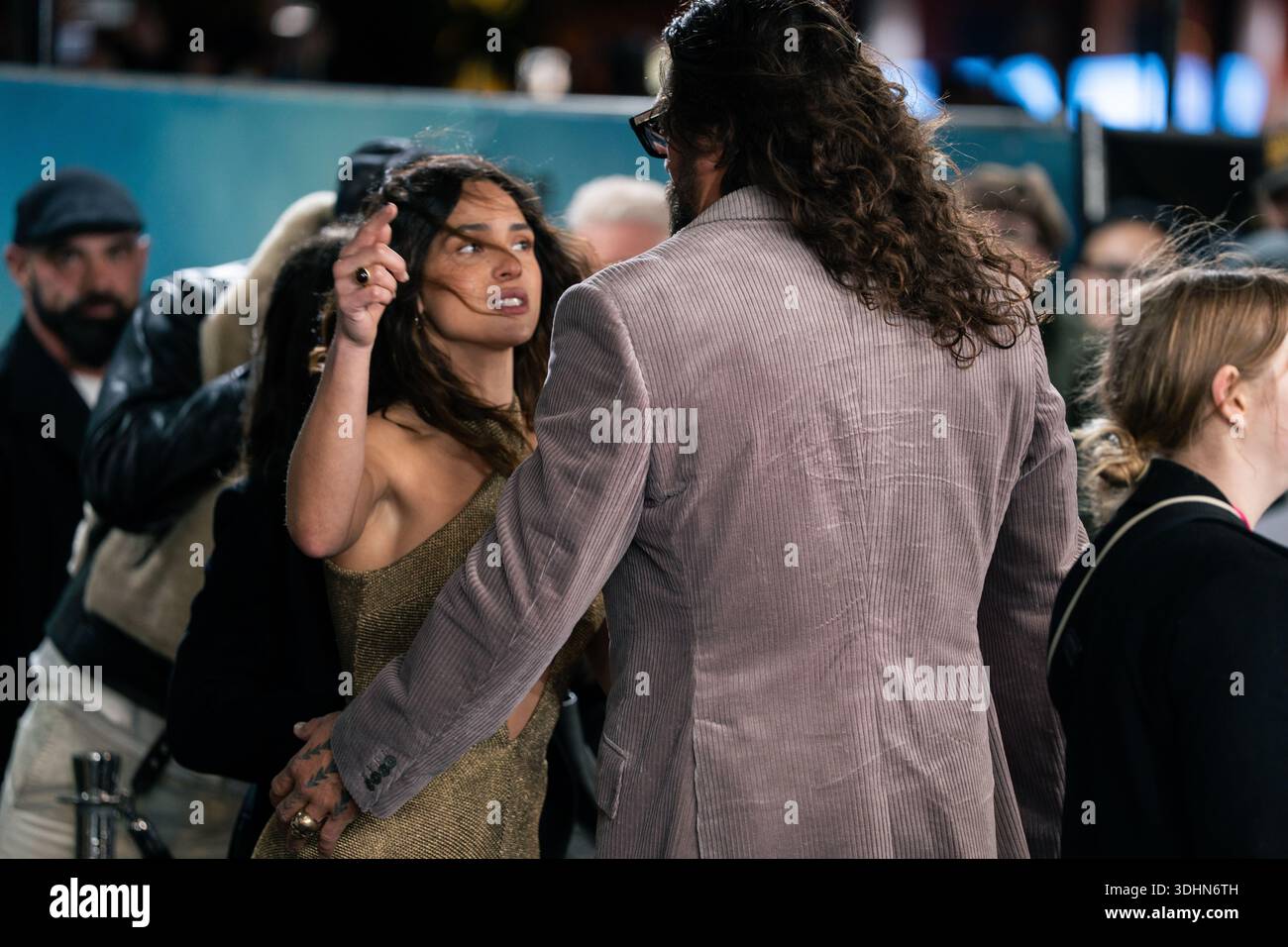 Adria Arjona and Jason Momoa attend "The Wrecking Crew" UK Special ...