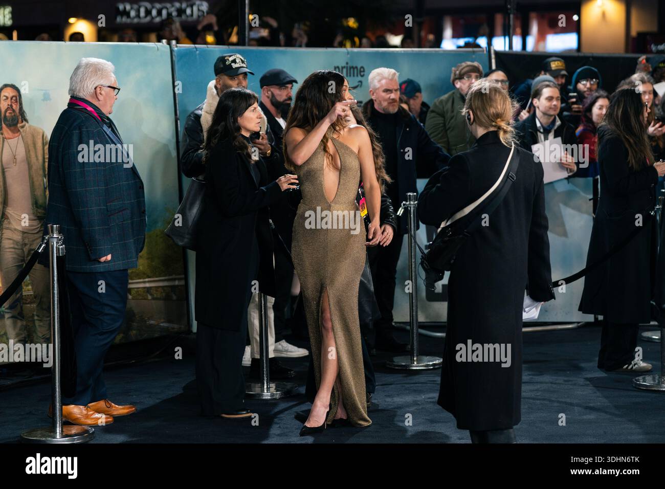 Adria Arjona and Jason Momoa attend "The Wrecking Crew" UK Special ...