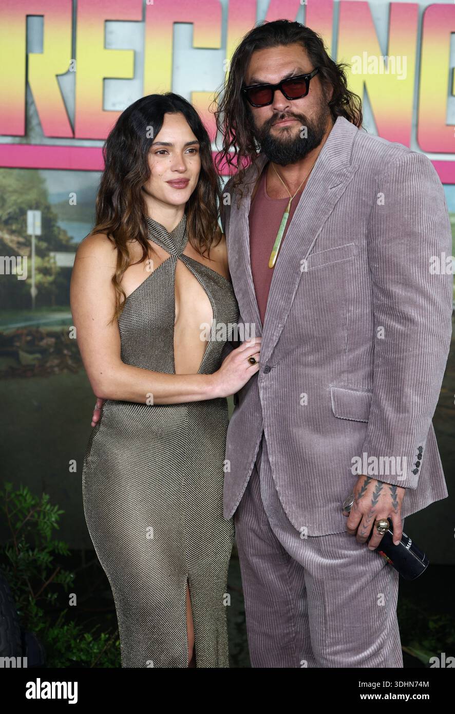 Adria Arjona and Jason Momoa attend The Wrecking Crew UK Special ...
