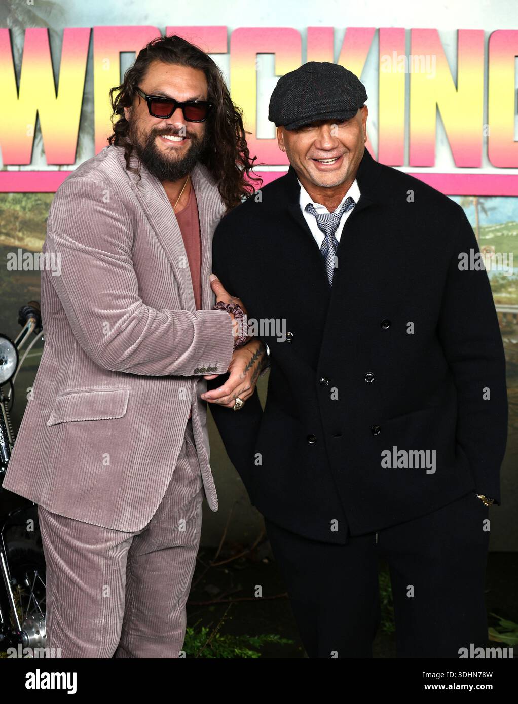 Jason Momoa and Dave Bautista attend The Wrecking Crew UK Special ...
