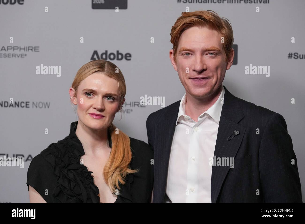 Gayle Rankin, left, and Domhnall Gleeson attend the premiere of "The ...