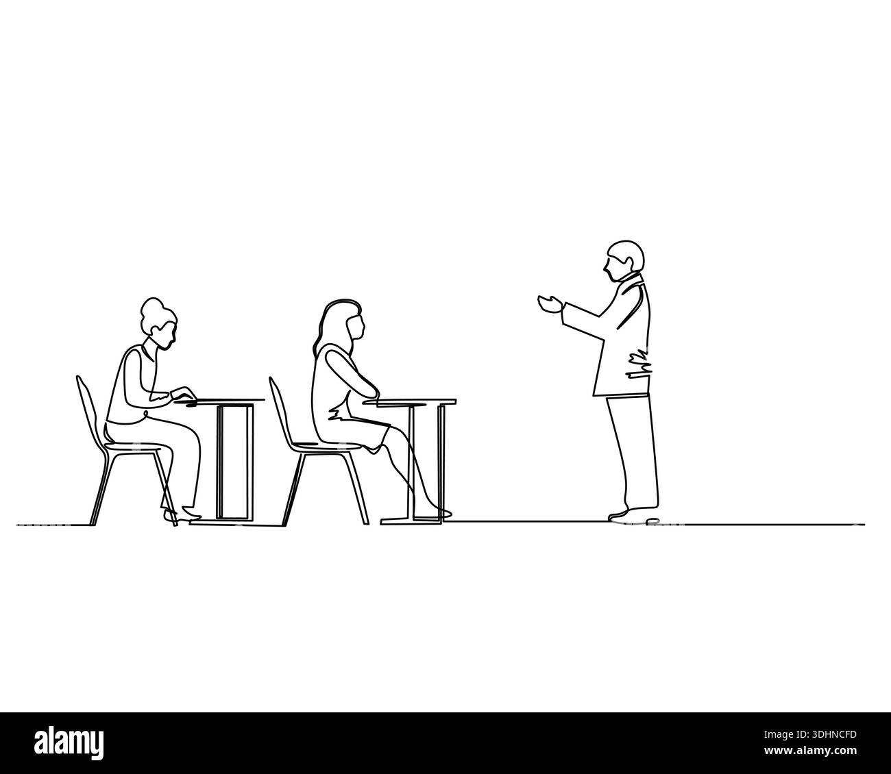 Simple line drawing showing business Stock Vector Images - Alamy