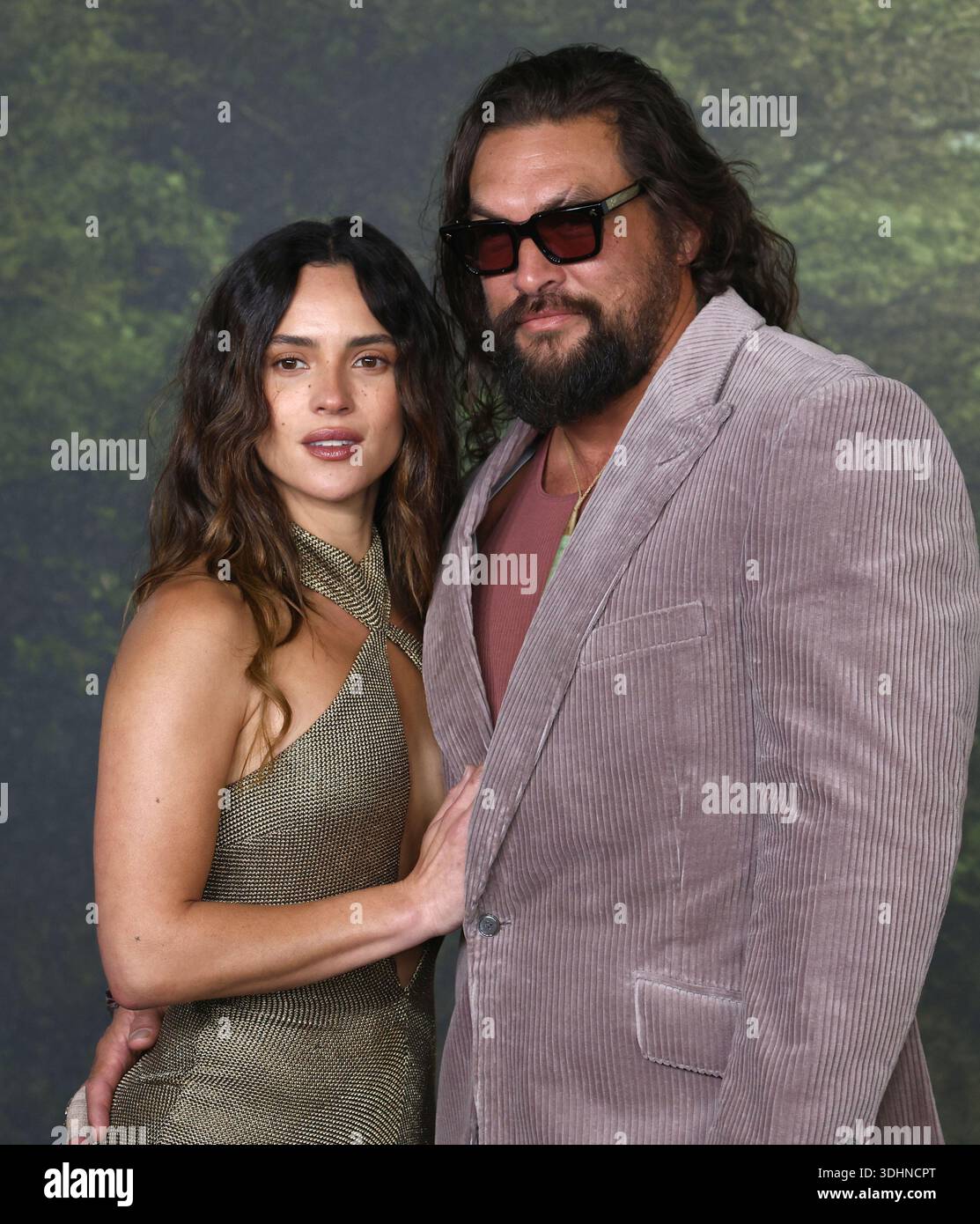 London, UK. 22nd Jan, 2026. Adria Arjona and Jason Momoa attend the ...