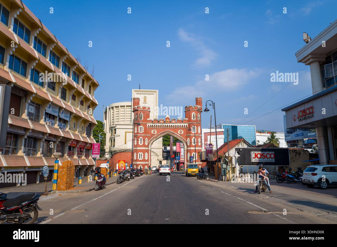 Trivandrum, India - February 28, 2023: The red brick East Fort gate ...