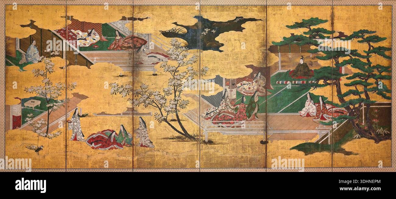 The Tale of Genji by Artist Unknown, Early 17th century, folding ...