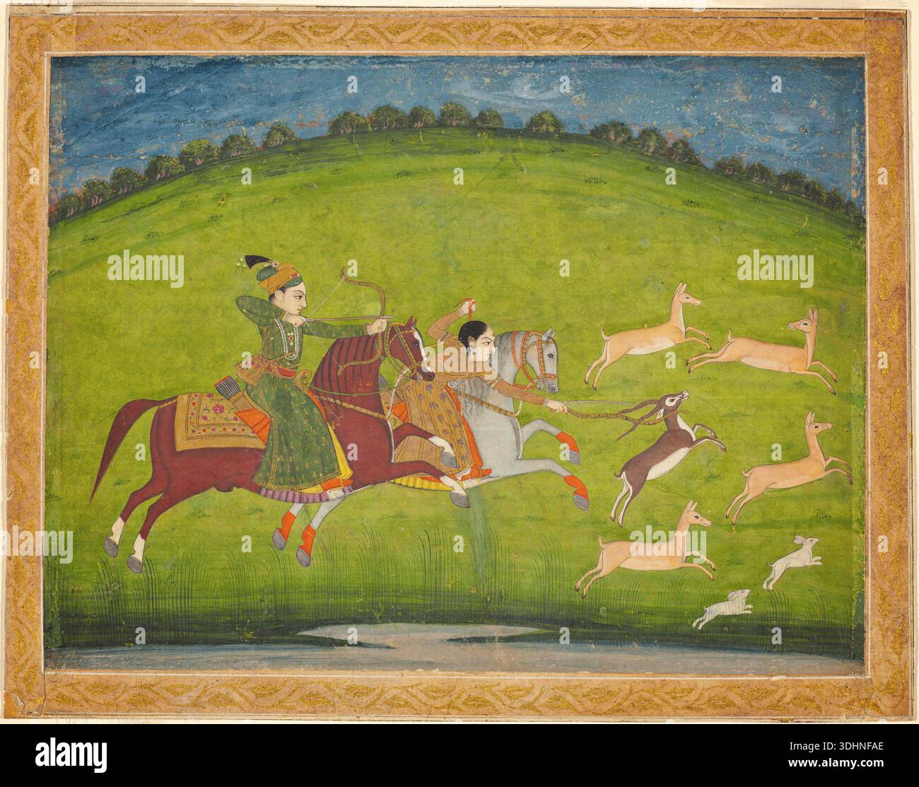 Prince and princess hunting blackbuck hi-res stock photography and ...
