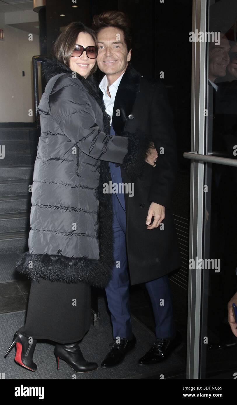 NEW YORK, NY - JANUARY 22: Daisy Fuentes and Richard Marx seen exiting ...