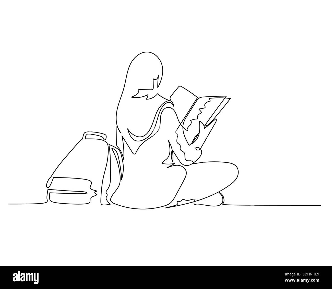 Line art illustration showing a businessman presenting to an audience ...