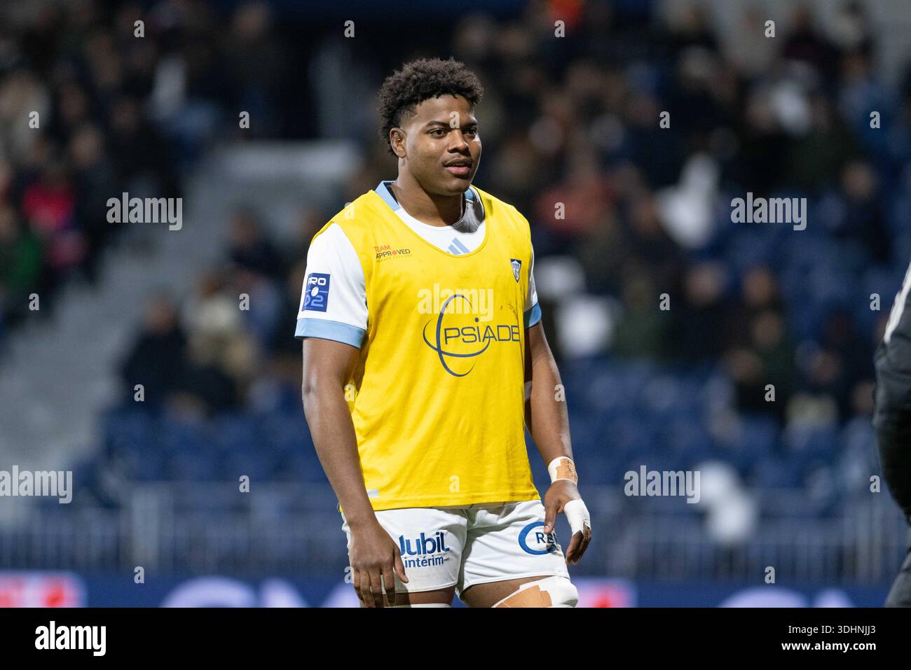 Thomas Adelaide of Colomiers during the Pro D2 match between Agen and ...