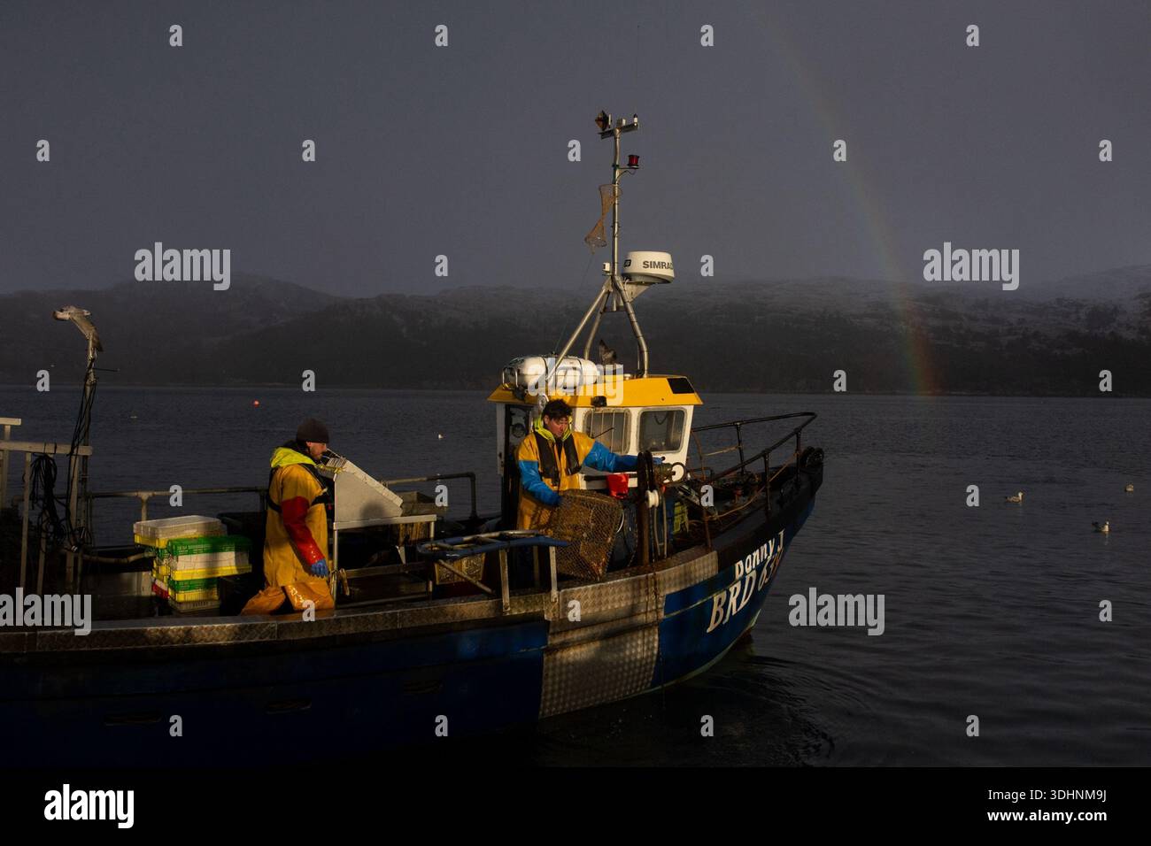 Small-scale creel fishermen operate in Loch Alsh next to the Isle of ...