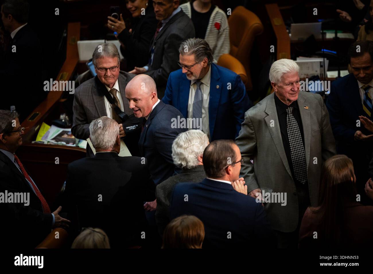 Gov. Spencer Cox enters the floor to deliver his 2026 State of the ...