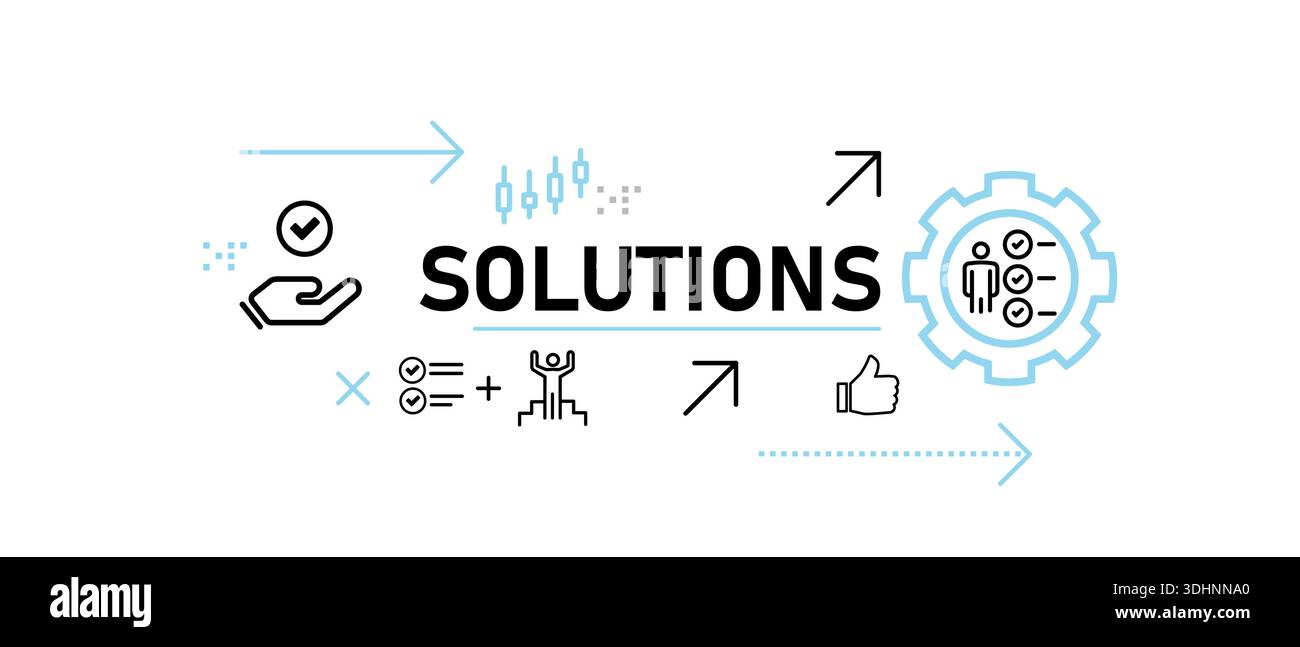 solutions concept of company offerings problem solving and business ...