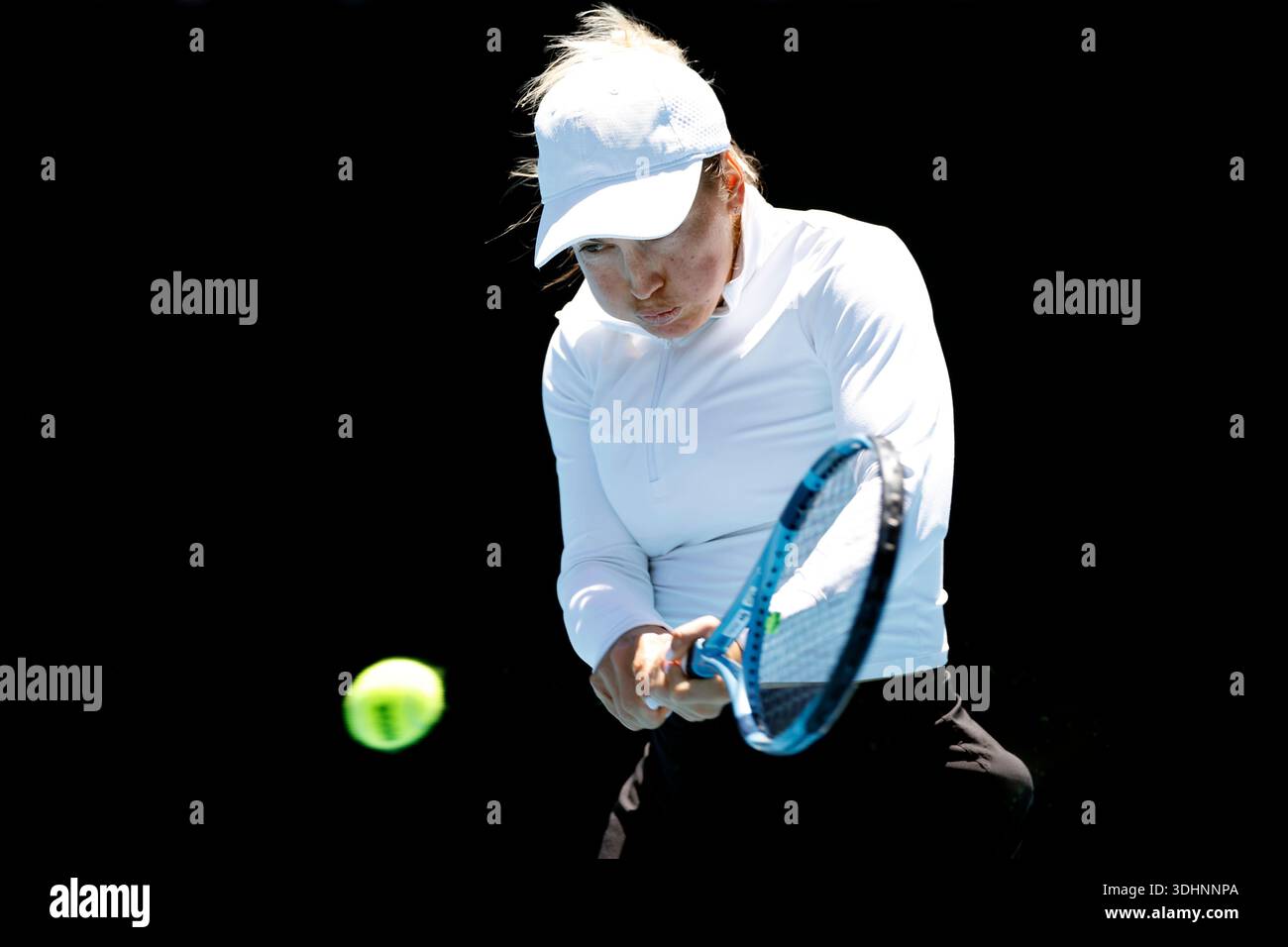 Yulia Putintseva of Kazakhstan in action during the Women’s 3rd round ...
