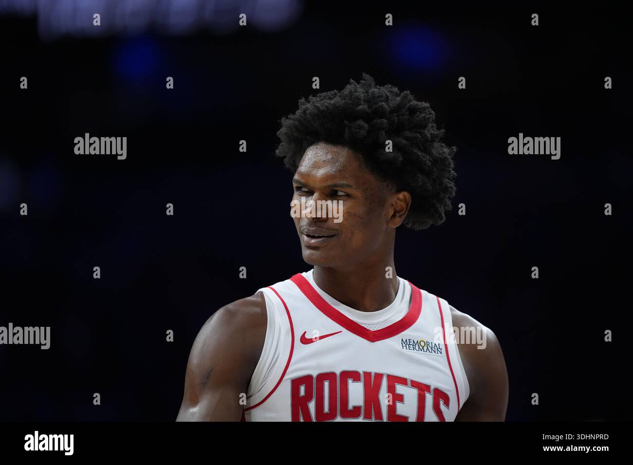 Houston Rockets' Amen Thompson plays during an NBA basketball game ...