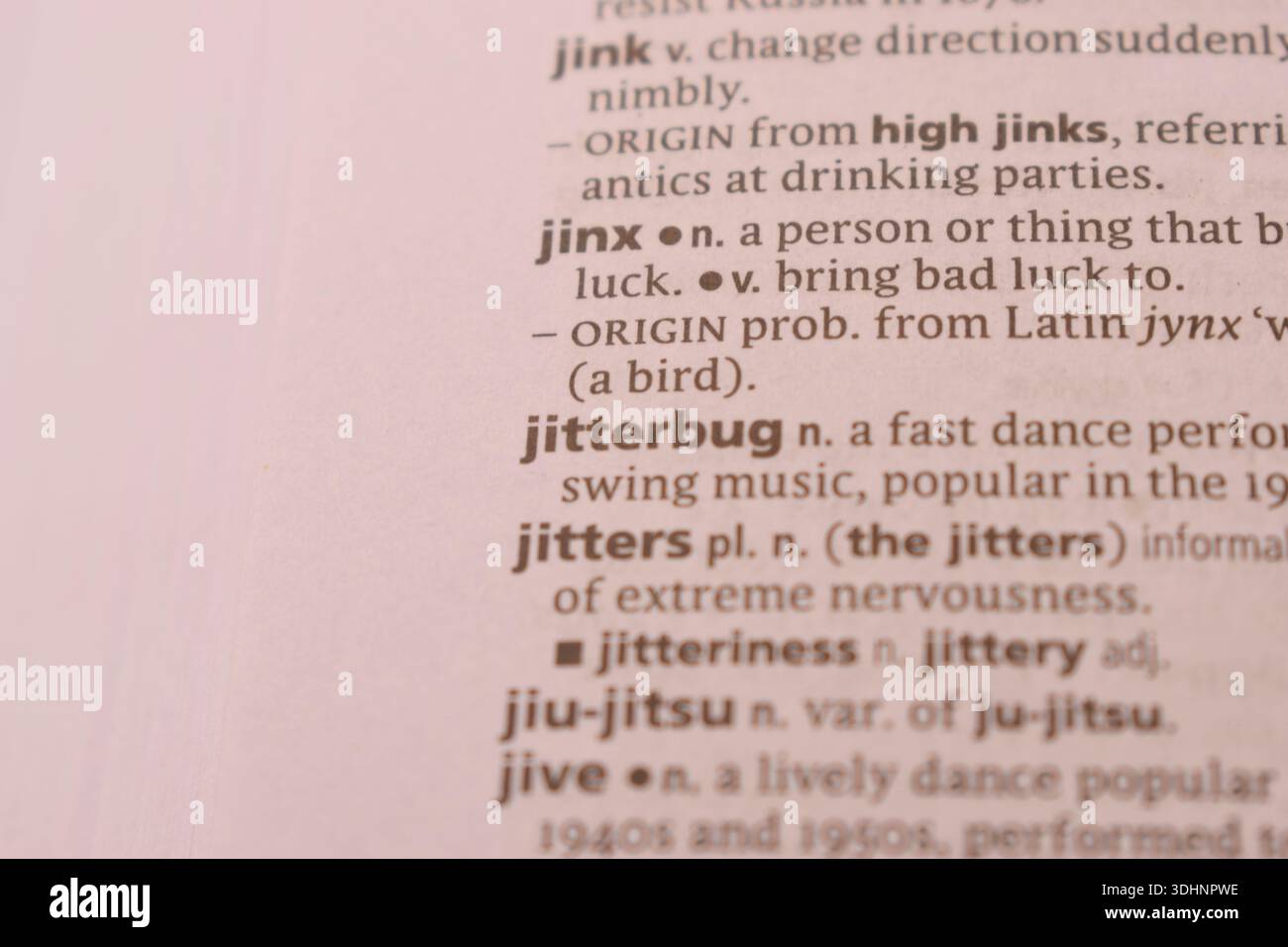Definition Of English Dictionary Close Up Of Page With Word - jitterbug ...