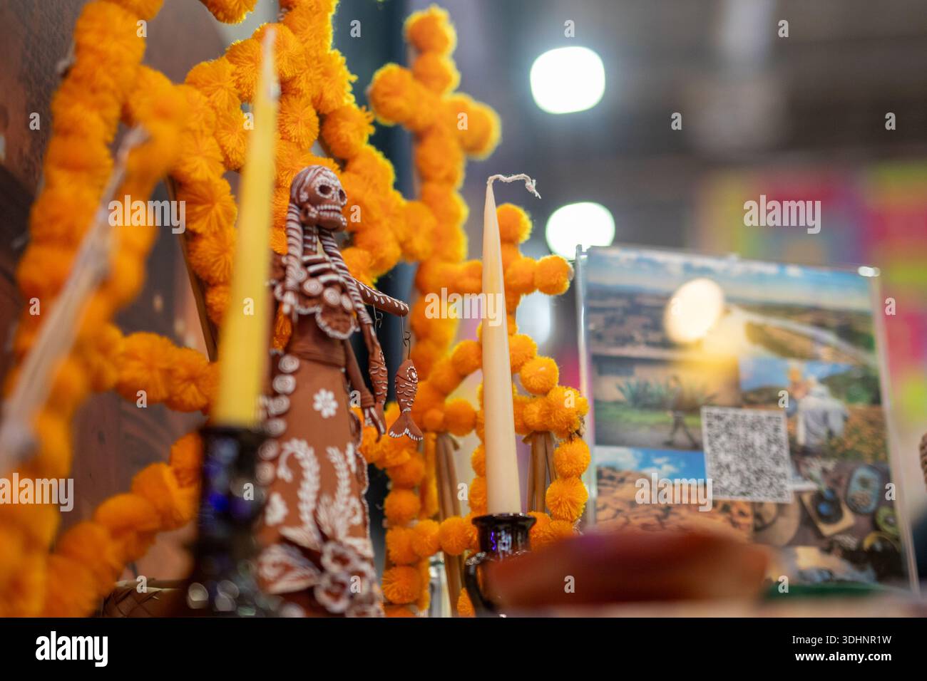 A typical Mexican funeral altar is seen during the second day of the ...