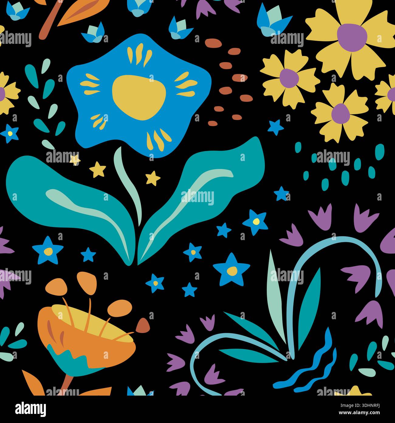 Bright flower field Stock Vector Images - Alamy