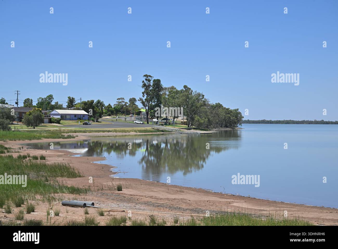 The lakefront is seen in Lake Cargelligo, Friday, January 23, 2026 ...