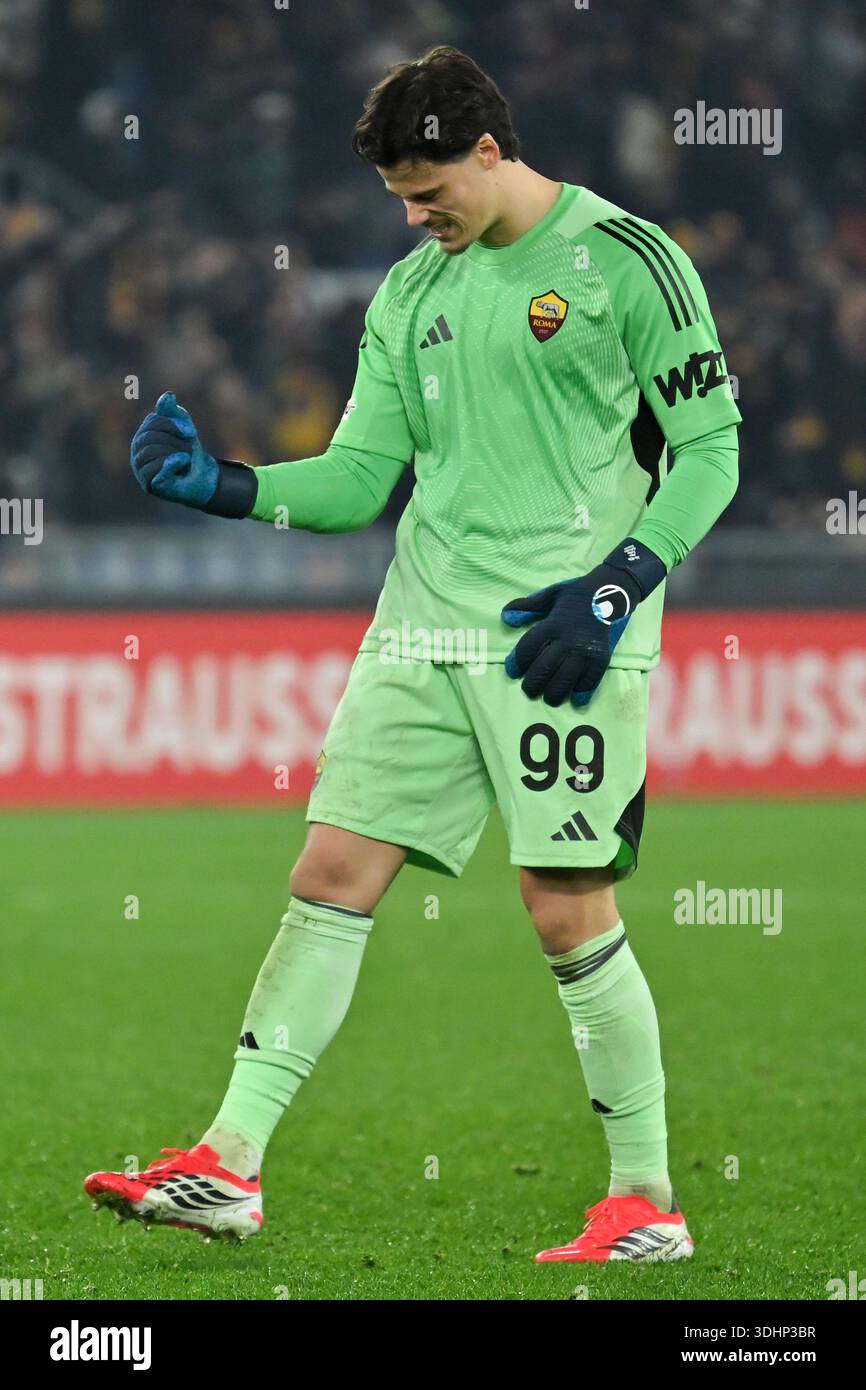 Roma, Lazio. 22nd Jan, 2026. Mile Svilar of AS Roma during the Europa ...