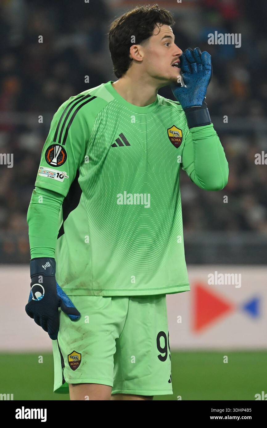 Roma, Lazio. 22nd Jan, 2026. Mile Svilar of AS Roma during the Europa ...