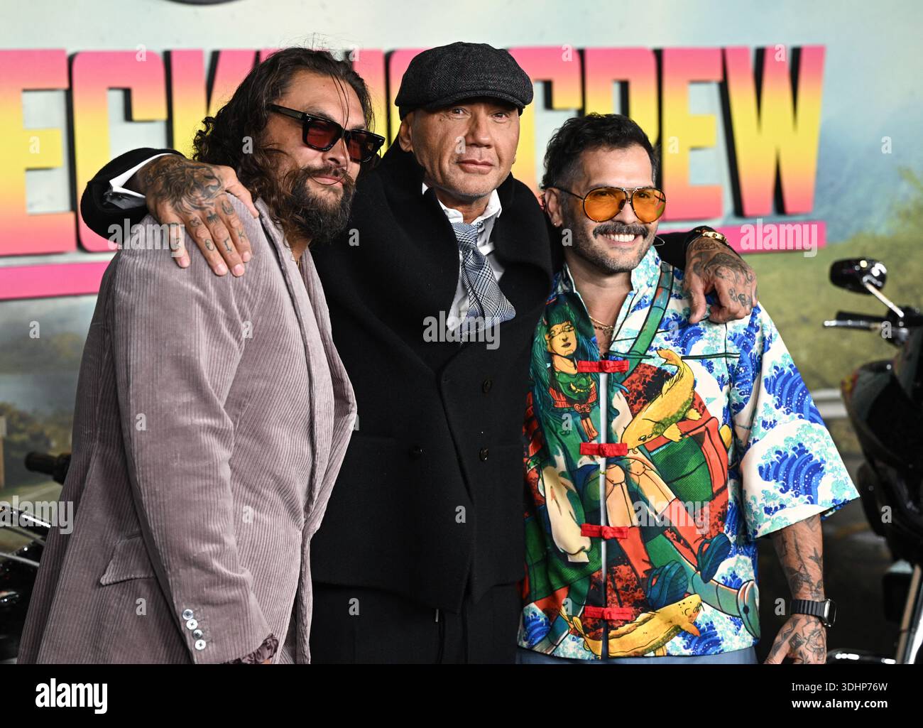 London, UK. 22nd Jan, 2026. Jason Momoa, Dave Bautista and Ángel Manuel ...