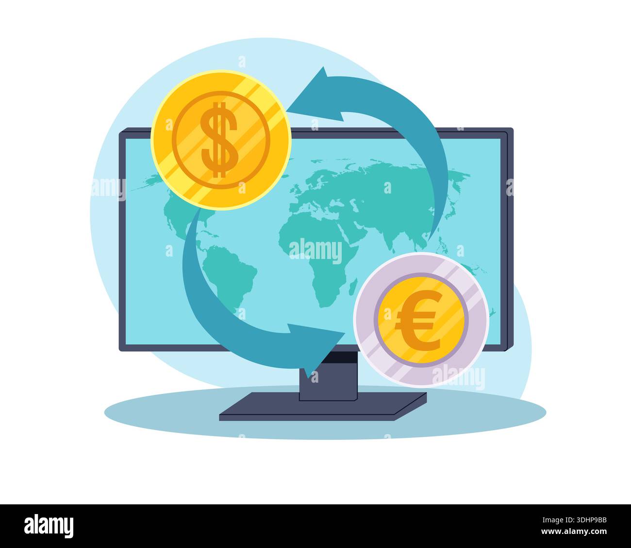 Concept money transfer one Stock Vector Images - Alamy