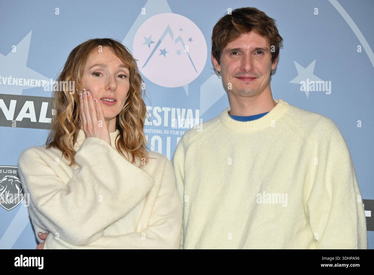 Paulien Clement and Julien Frison posing for a photocall during the ...
