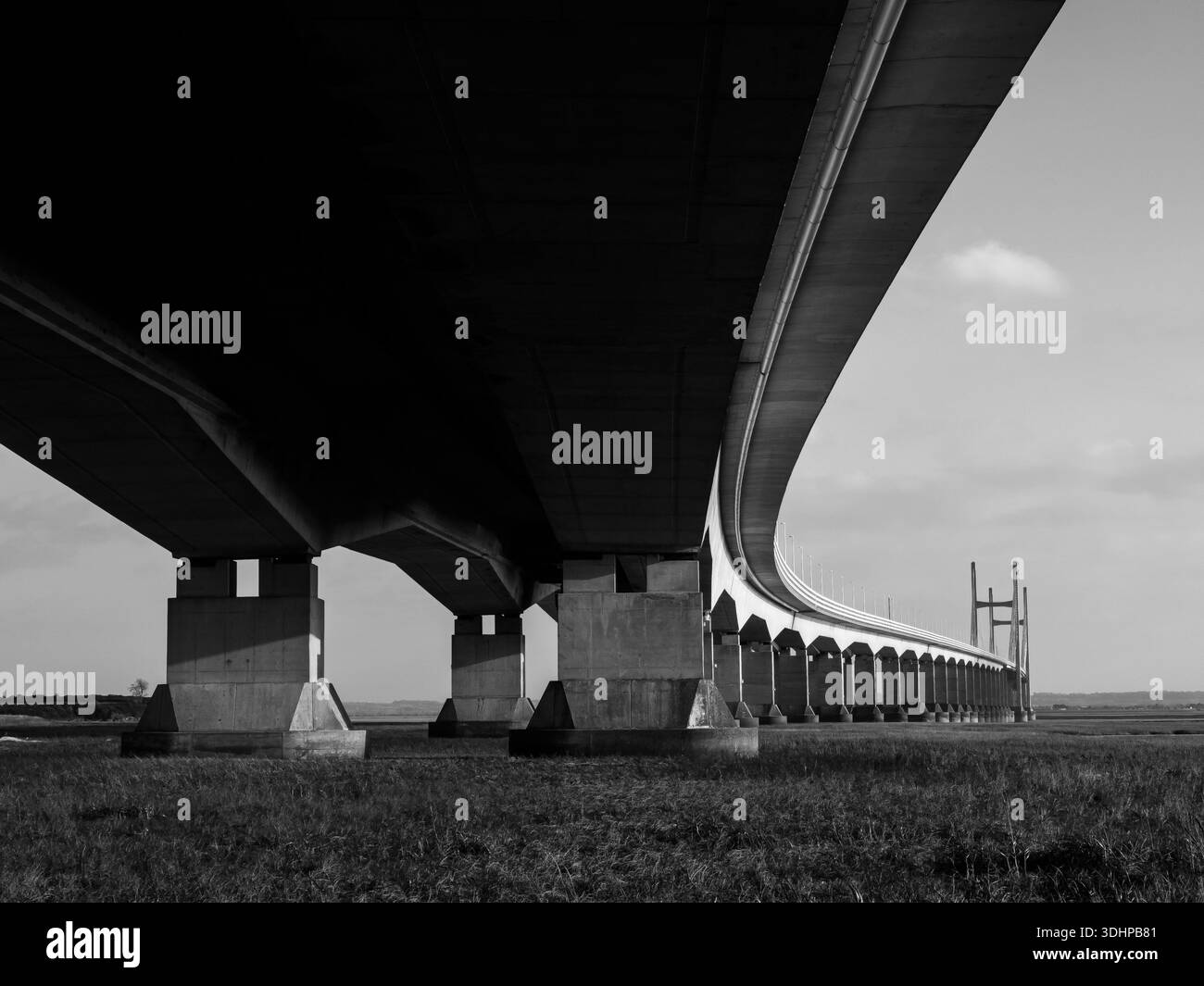 Motorway bridge viaduct carrying Black and White Stock Photos & Images ...