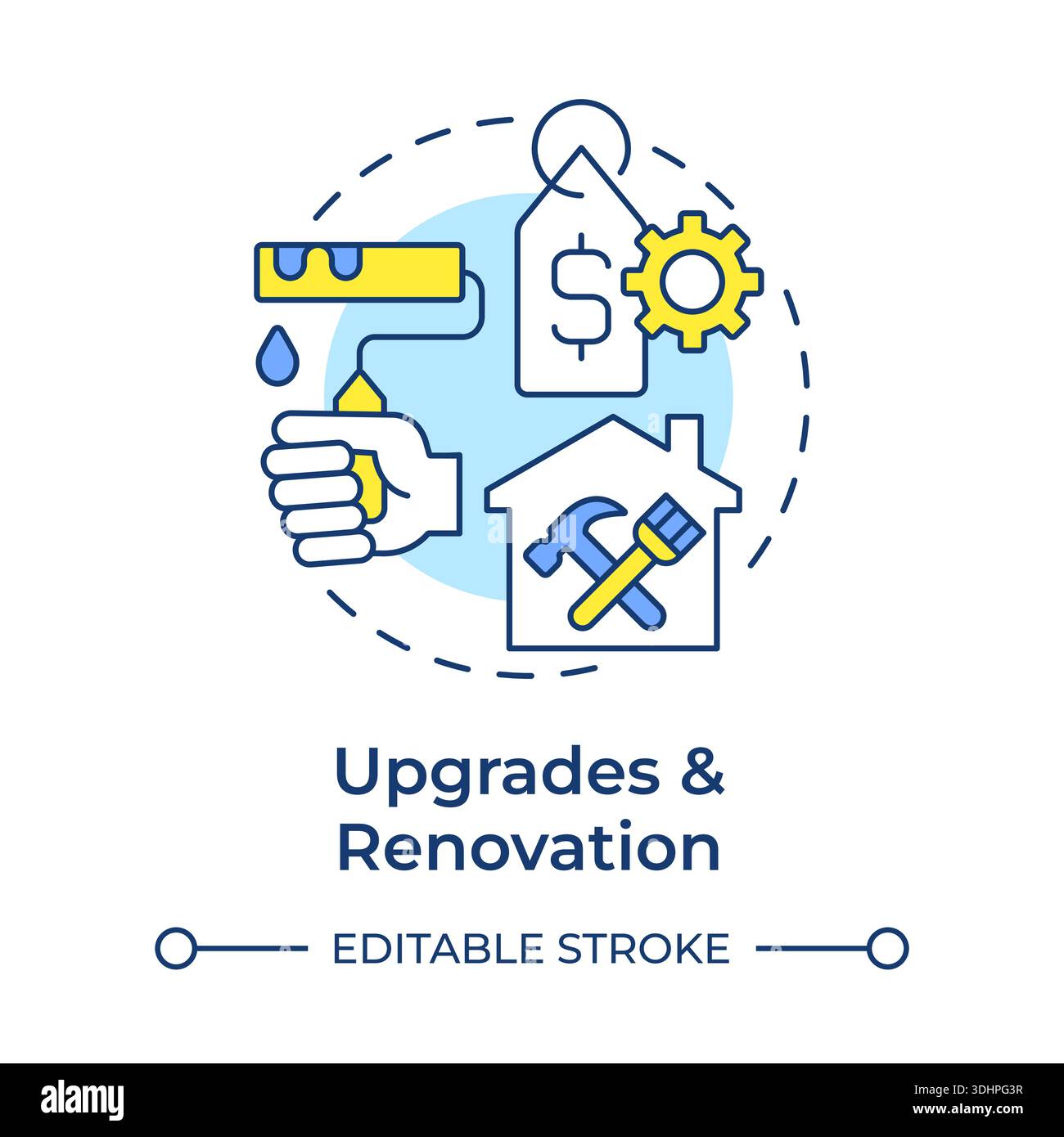 Flooring renovation tools Stock Vector Images - Alamy