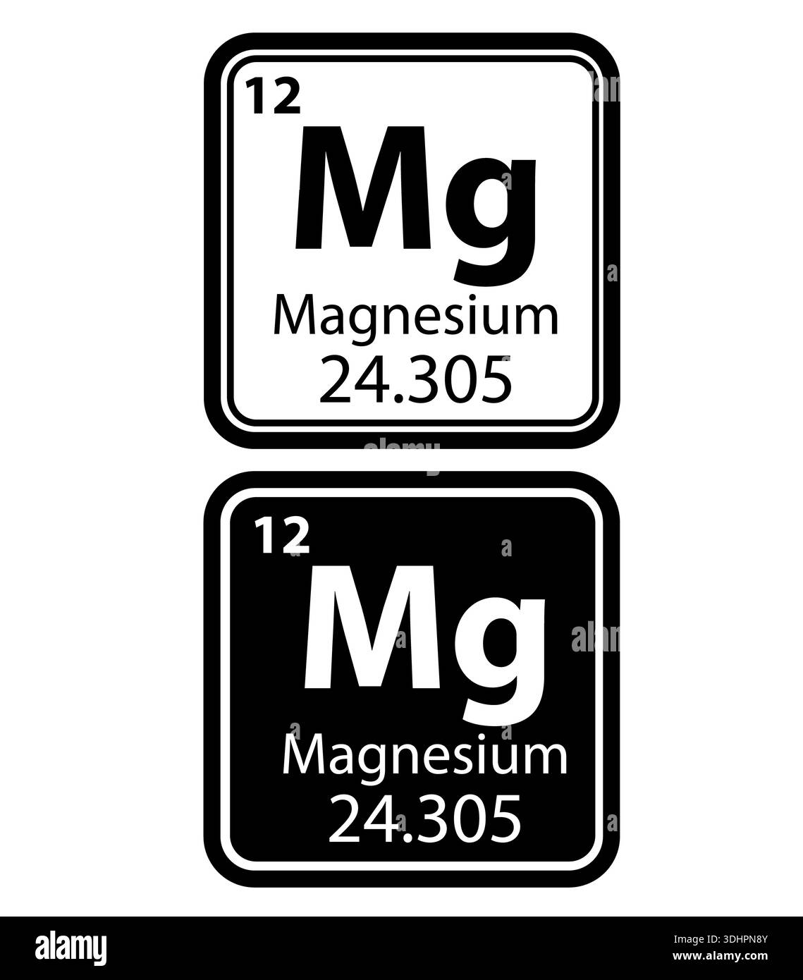 Magnesium chemical element periodic table icon. Magnesium chemical ...