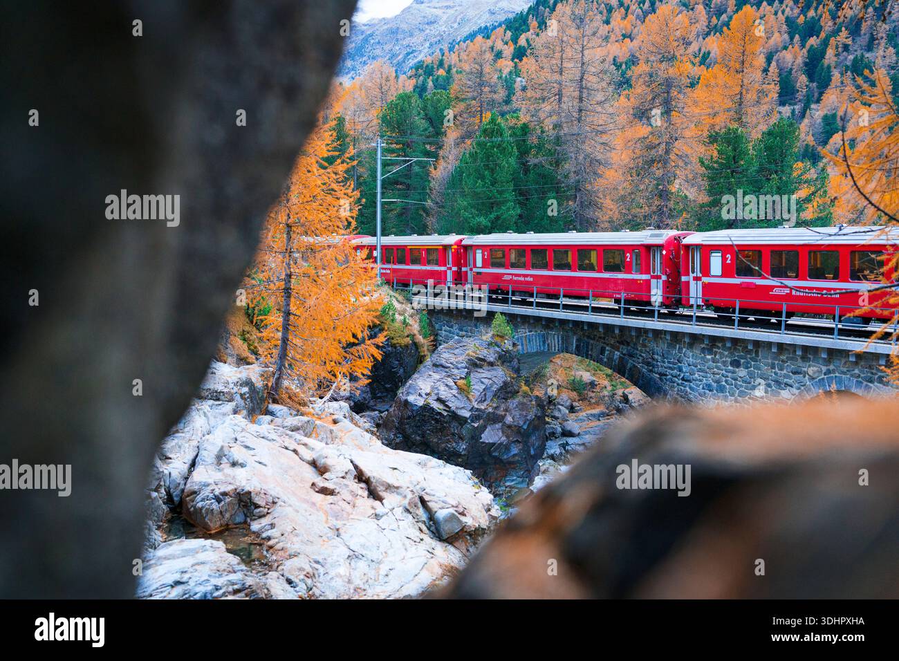 Swiss alps by bernina express train hi-res stock photography and images ...