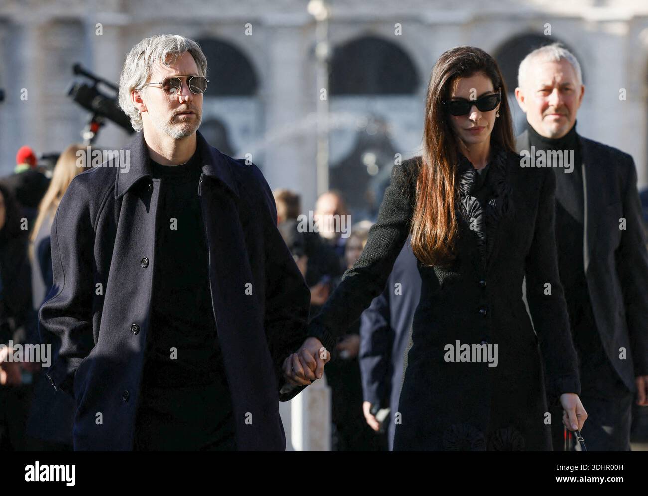 Rome, Italy. 23rd Jan, 2026. Adam Shulman and Anne Hathaway arriving at ...