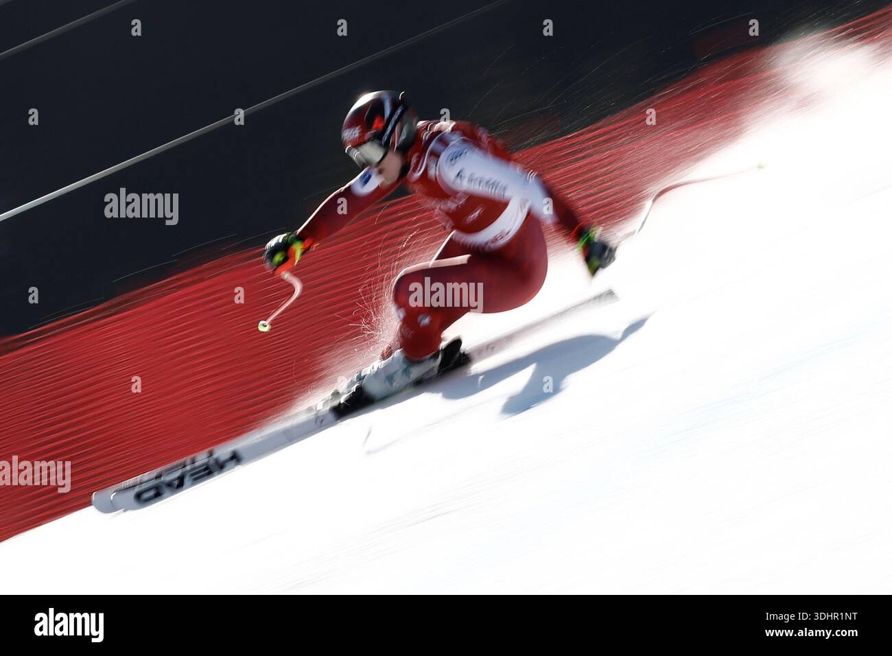 Austria's Stefan Babinsky speeds down the course during a men's World ...
