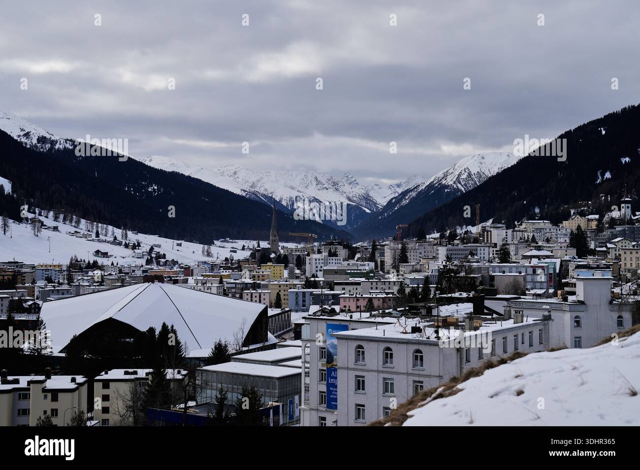 The city of Davos is pictured on the final day of the Annual Meeting of ...
