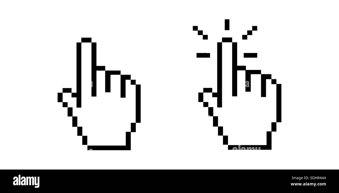 Mouse cursor icons linear Stock Vector Images - Alamy