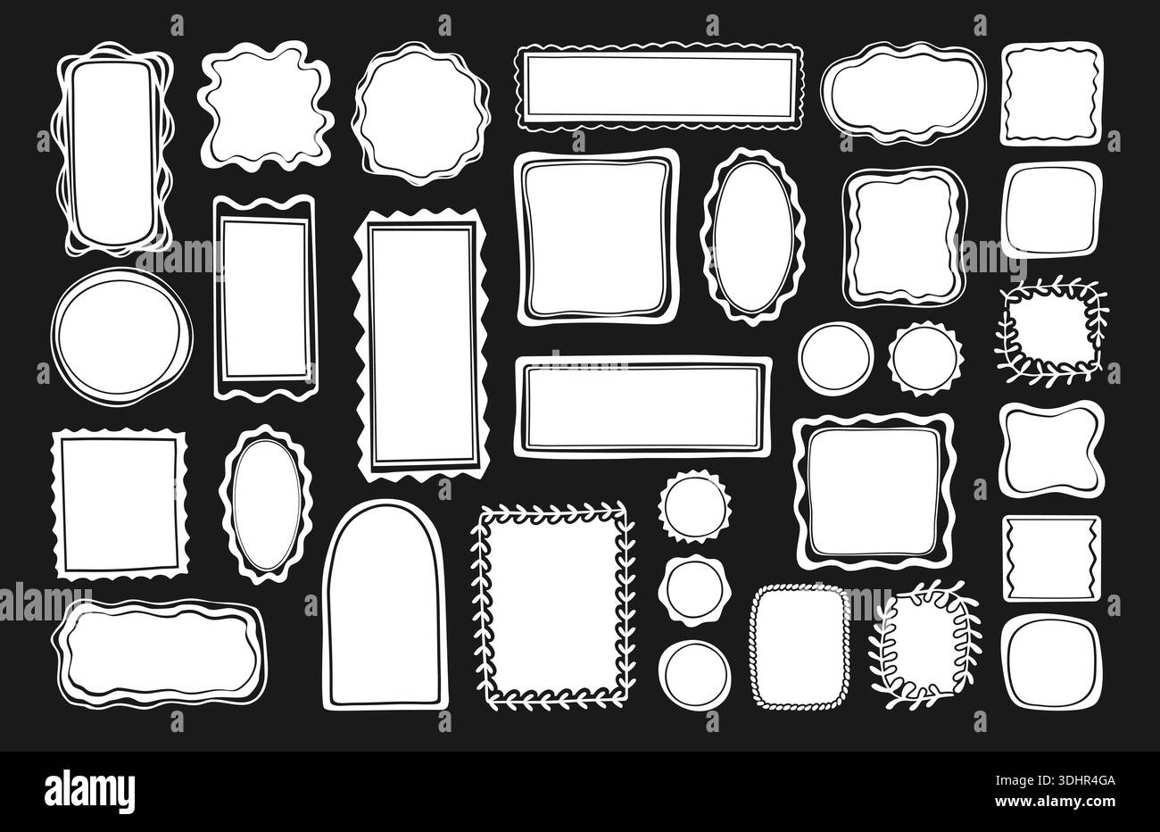 Grunge frame rectangle wave Black and White Stock Photos & Images - Alamy