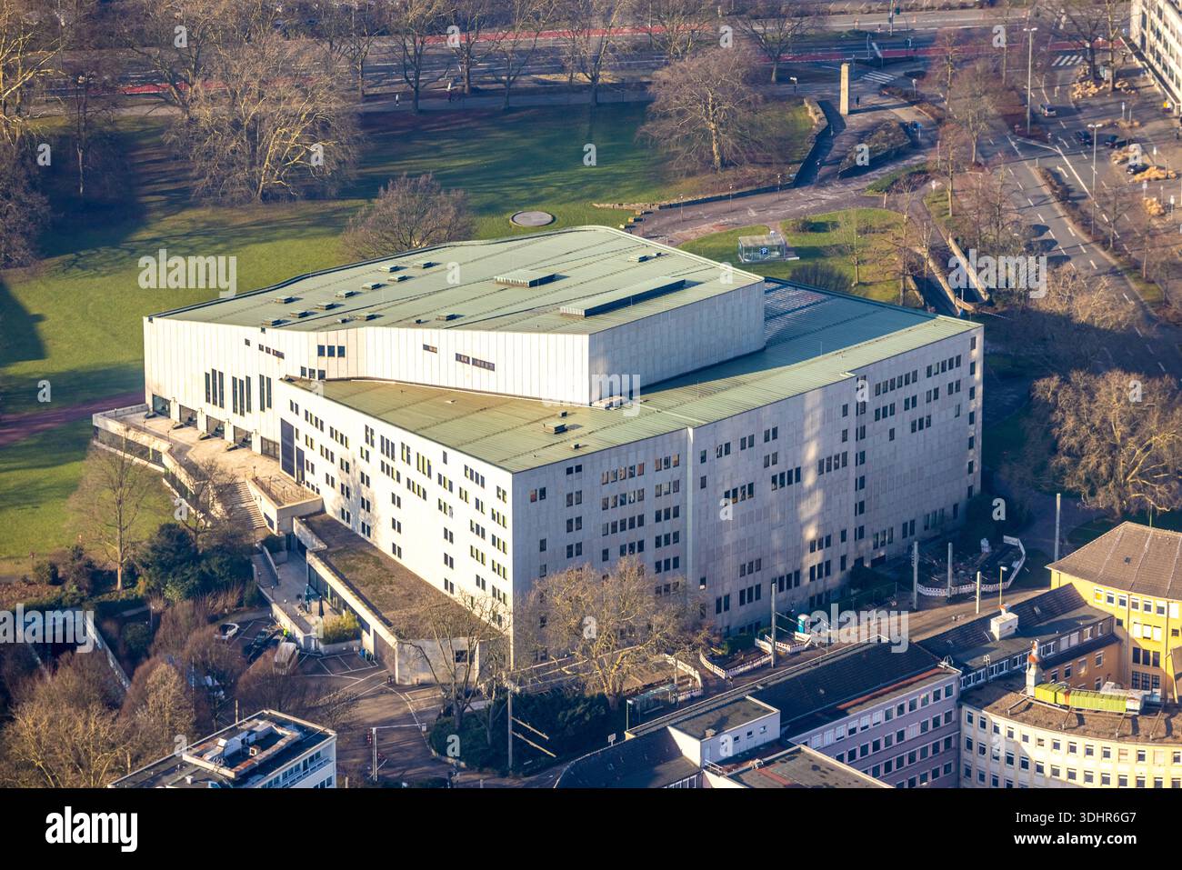 Luftbild, Aalto-Theater Essen, Architekt Alvar Aalto, Südviertel, Essen ...