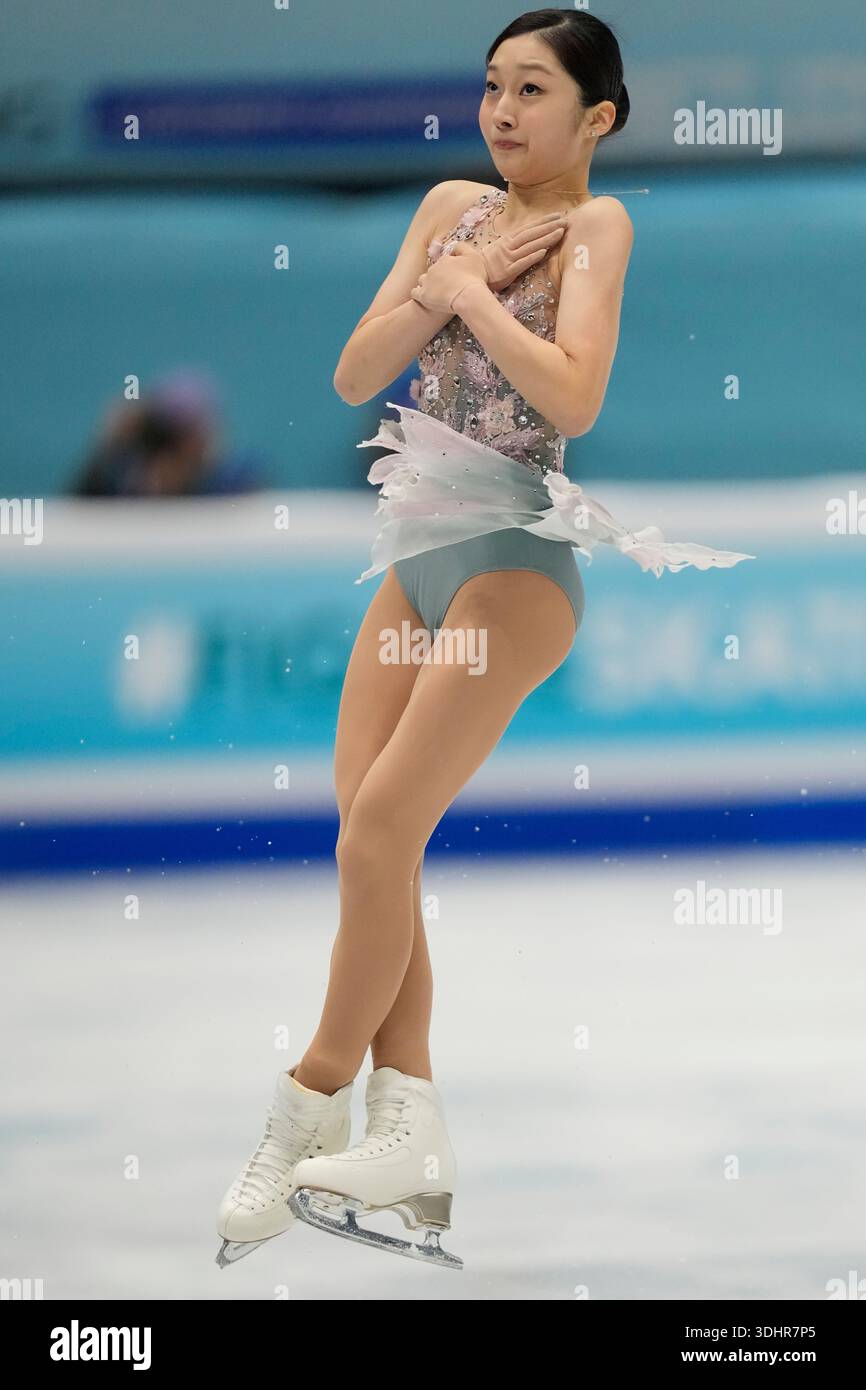 Shin Jia of South Korea competes in the Women Free Skating of the ISU ...