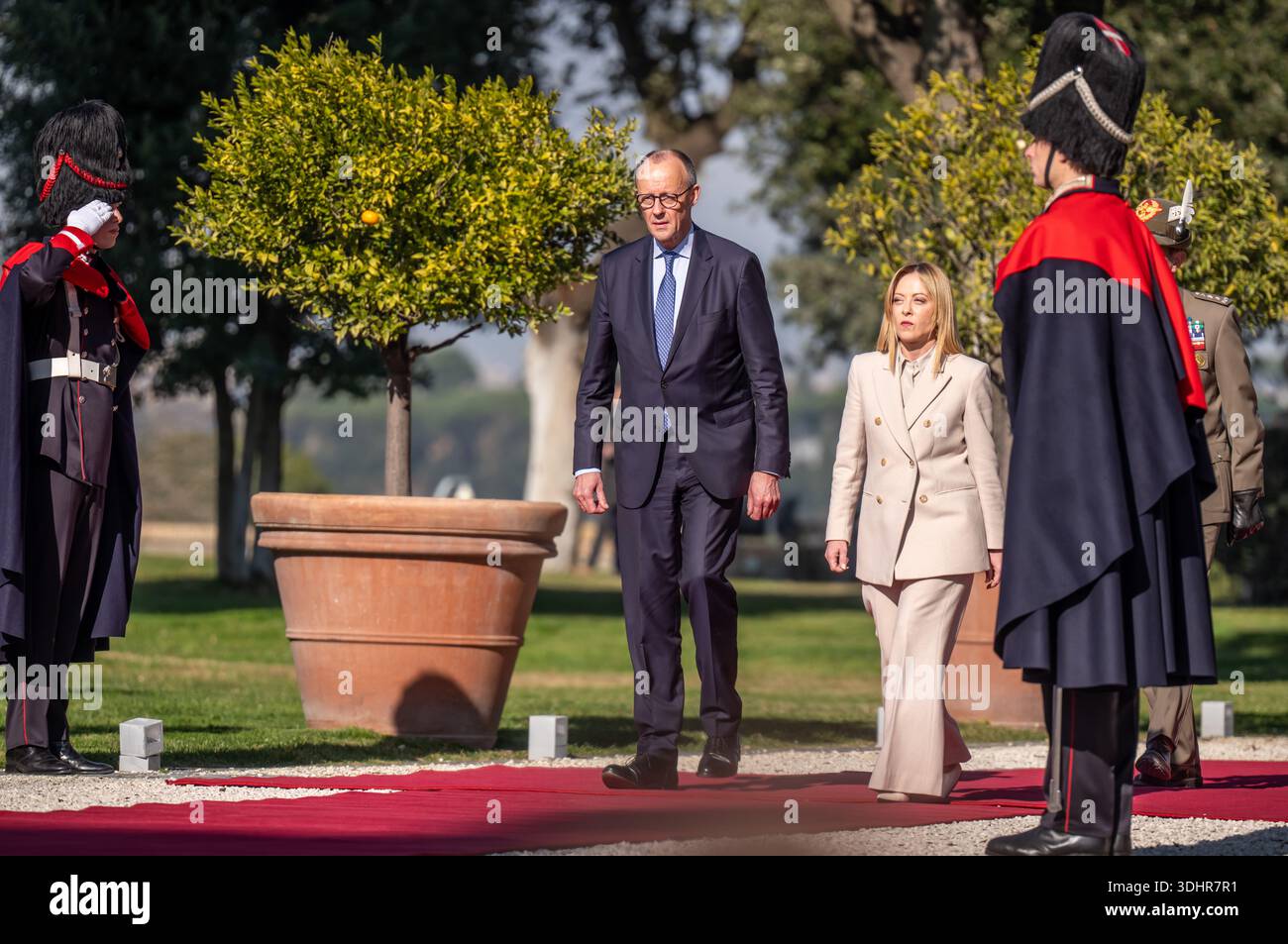 23 January 2026, Italy, Rom: Federal Chancellor Friedrich Merz (CDU) is ...