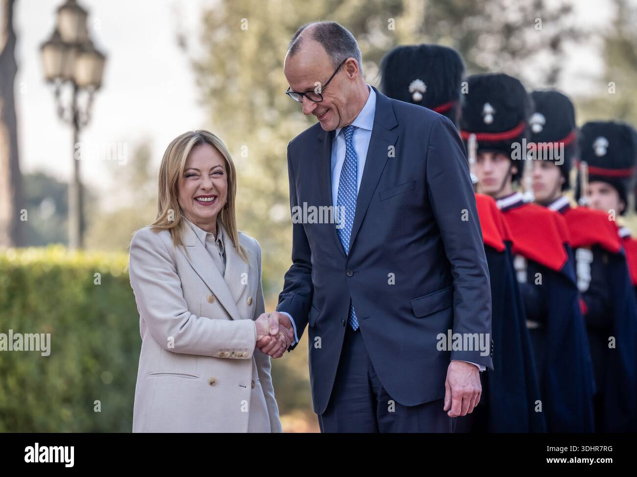23 January 2026, Italy, Rom: Federal Chancellor Friedrich Merz (CDU) is ...