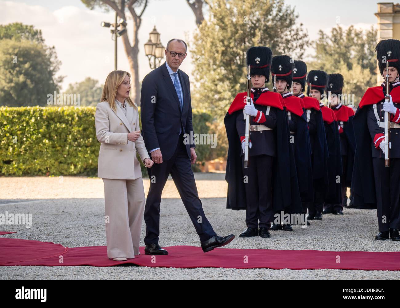 23 January 2026, Italy, Rom: Federal Chancellor Friedrich Merz (CDU) is ...