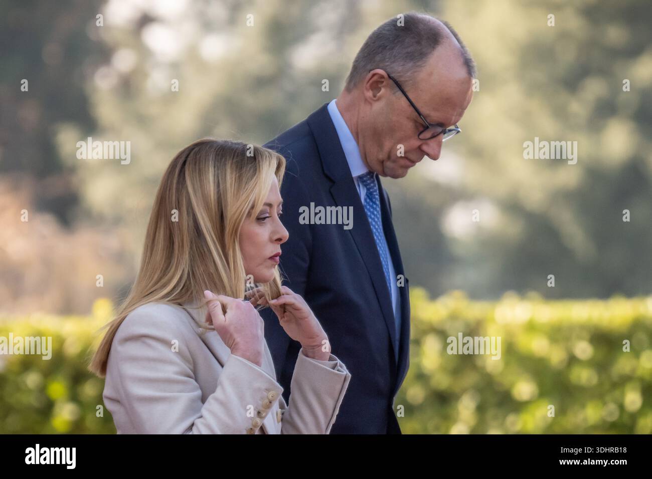 23 January 2026, Italy, Rom: Federal Chancellor Friedrich Merz (CDU) is ...