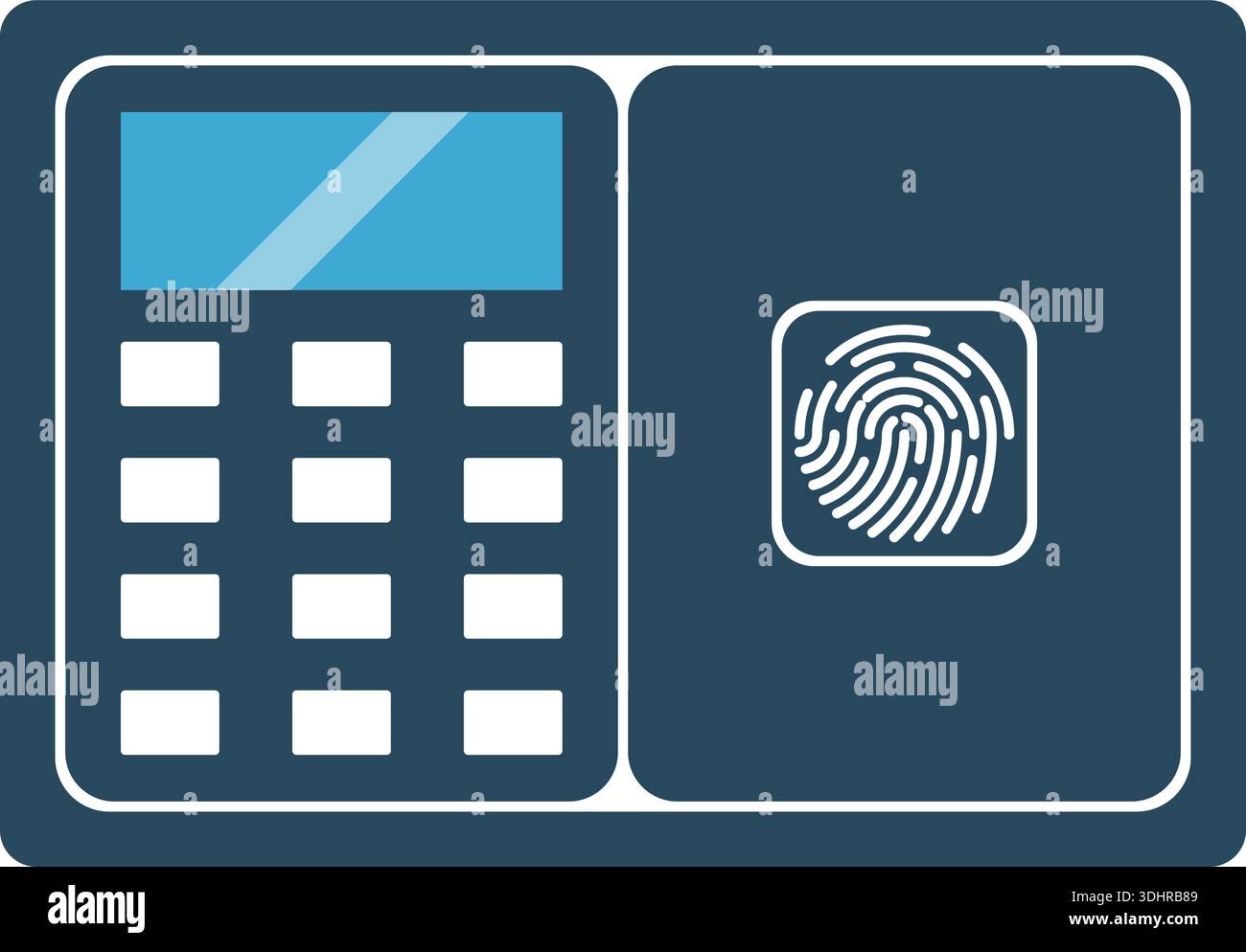 Fingerprint Biometric Scanner Icon Secure Digital Access Control System ...