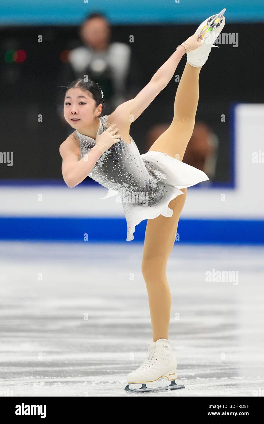 Zhang Ruiyang of China competes in the Women Free Skating of the ISU ...